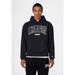 Kapuzensweatshirt Champion "COLLEGE Relax Fit Fleece Hoodie", Herren, Gr. M, nbk, Obermaterial: 85% Baumwolle, 15% Polyester, normal, Rundhals, Sweatshirts Kapuzensweatshirt, mit Kordelverschluss, sportlicher Stil, Rundhalsausschnitt
