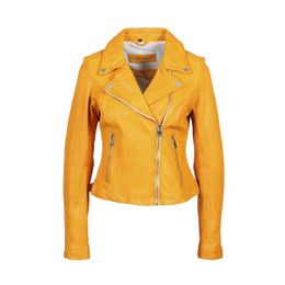 Lederjacke Freaky Nation "Savannah-FN", Damen, Gr. S (36), mango, Oberstoff: 100% Leder; Futter: 100% Baumwolle, Jacken Lederjacke