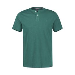 T-Shirt Lerros "T-Shirt mit Rundhalsausschnitt und Knopfleiste", Herren, Gr. L, soft teal, 100% Baumwolle, Rundhals, Shirts T-Shirt
