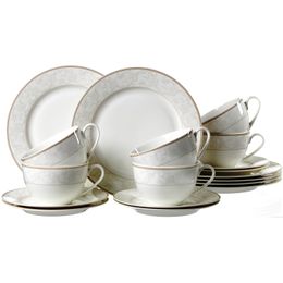 Ritzenhoff & Breker Kaffeeservice RITZENHOFF & BREKER "Geschirr-Set, Service ISABELLA", wei&szlig; (wei&szlig;, beige), 18 Stk., Porzellan, Geschirr-Sets, Kaffeeservice, extravagantes Design, 18 Teile, f&uuml;r 6 Personen, Topseller