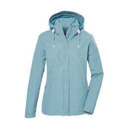Outdoorjacke Killtec "KOS 61 WMN JCKT", Damen, Gr. 44, ocean, Obermaterial: 100% Polyester;Futter: 100% Polyester, Jacken Outdoorjacke, Funktionsjacke: wasser- und winddicht, atmungsaktiv, abnehmbare Kapuze