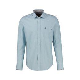 Langarmhemd Lerros "Langarmhemd mit Kentkragen aus 100% Baumwolle", Herren, Gr. 3XL, extraweit, ice blau, 100% Baumwolle, Hemden Langarmhemd
