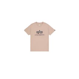 T-Shirt Alpha Industries "Basic T-Shirt BL Rainbow Ref.", Herren, Gr. S, beige (vintage sand), Obermaterial: 100% Baumwolle, Shirts T-Shirt
