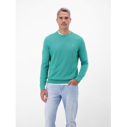 Sweatshirt Lerros "Sweatshirt in dynamischer 2-Tone-Optik", Herren, Gr. XXL, soft teal, 100% Baumwolle, Sweatshirts Sweatshirt