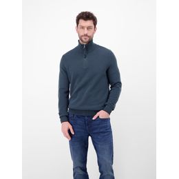Sweatshirt Lerros "Troyer in Strukturqualit&auml;t", Herren, Gr. XL, classic navy, 100% Baumwolle, Sweatshirts Sweatshirt, Herrensweatshirt aus 100% Baumwolle & Troyer-Kragen mit Rei&szlig;verschluss
