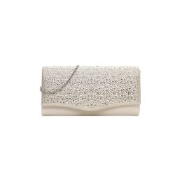 Clutch Tamaris "Clutch TAS Amalia Stars", Damen, Gr. B/H/T: 25,5cm x 13cm x 6,5cm 0, beige (champagner 244), Polyester, Taschen