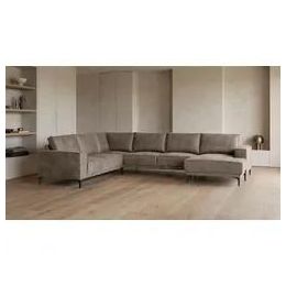 Wohnlandschaft OTTO HOME "OLAND U-Form, XXL, B: 342 cm, Skandi-Design", grau (taupe), B:342cm H:85cm T:260cm, 100% Polyester, Sofas, Wohnlandschaft, Skandi-Design in Struktur, Flachgewebe, Luxus-Microfaser, Boucle