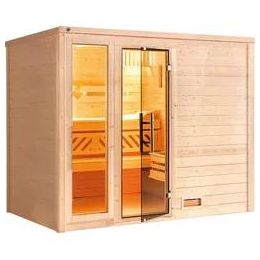 Sauna Weka "Bergen", beige (natur), Saunaofen, externe Steuerung, 7,5 kW, Saunen, 7,5 kW-Ofen mit digitaler Steuerung