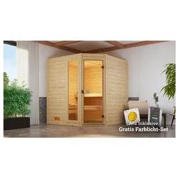 Sauna Weka "Valida", beige (natur), Saunaofen, externe Steuerung, 7,5 kW, Saunen, 7,5 kW-Ofen mit digitaler Steuerung