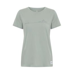 T-Shirt North Bend "T-Shirt NBCarla W", Damen, Gr. 46, grau (slate gray), Obermaterial: 60% Baumwolle CO. 40% Polyester PES., Shirts T-Shirt