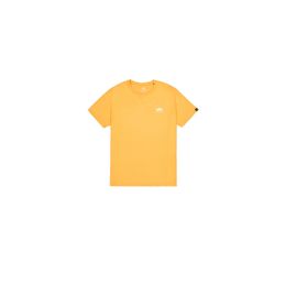 T-Shirt Alpha Industries "Basic T-Shirt SL", Herren, Gr. S, orange (tangerine), Obermaterial: 100% Baumwolle, Shirts T-Shirt