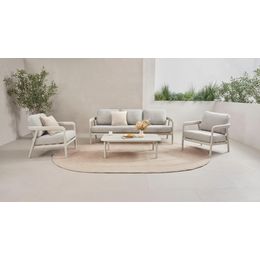 Gartenlounge-Set HOMSY BY ANA JOHNSON "Hilo", beige, Sitzm&ouml;bel-Sets, inkl. 2 Sessel, 1 Sofa, 1 Tisch, Sitz- und R&uuml;ckenkissen, 2 Dekokissen