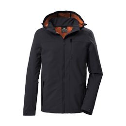 G.I.G.A. by Killtec Softshelljacke "GS 108 MN SFTSHLL JCKT", Herren, Gr. XL, schwarz, Oberseite: 100% Polyester;R&uuml;ckseite: 100% Polyester;Futter: 100% Polyester, G.I.G.A. DX BY KILLTEC, Jacken Softshelljacke, Wasserabweisende Softshelljacke mit abnehmbarer Kapuze