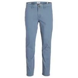 Jack & Jones Chinos JACK & JONES "JPSTMARCO mit Stretchkomfort und schmalem Bein", Damen, Gr. 36, L&auml;nge 32, blau mirage, Web, Obermaterial: 98% Baumwolle, 2% Elasthan, unifarben, slim fit normal, Hosen, Baumwollmischung, slim fit