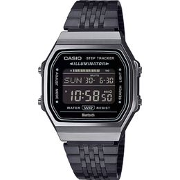 Smartwatch CASIO VINTAGE, schwarz, Smartwatches, Smartwatch, Armbanduhr, Herrenuhr, Damenuhr, Bluetooth,Stoppfunktion,Schrittz&auml;hler