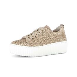 Sneaker Gabor "Sneaker low", Herren, Gr. 37, beige, Schuhe Sneaker