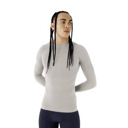 Funktionsshirt Bauerfeind "COMPRESSION SHIRT LONG SLEEVE", Herren, Gr. XL, silber (silber grau), Obermaterial: 90% Polyamid, 10% Elasthan, Shirts Funktionsshirt