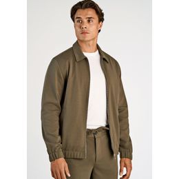 Fellimitatjacke LINDBERGH "Casual Jacke Relaxed Fit", Herren, Gr. L, true army, Obermaterial: 75% Polyester, 22% Viskose, 3% Elasthan; Futter: 95% Polyester, 5% Elasthan, l&auml;ssig geschnitten, Jacken