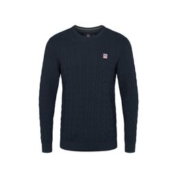 Strickpullover VINSON "VINSON Sweater VMGrant", Herren, Gr. XL, schwarz sapphire, Obermaterial: 100% Baumwolle, Pullover Strickpullover