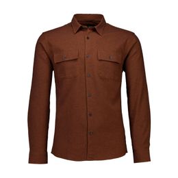 Flanellhemd LINDBERGH "Freizeithemd Relaxed Fit", Herren, Gr. L, Normalgr&ouml;&szlig;en, dk braun, Obermaterial: 100% Baumwolle, Hemden