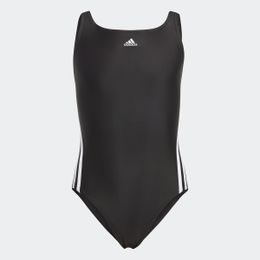 Badeanzug adidas Performance "3-STREIFEN", M&auml;dchen, Gr. 128, N-Gr, schwarz-wei&szlig; (schwarz, wei&szlig;), Obermaterial: 78% Polyamid, 22% Elasthan, Badeanz&uuml;ge Badeanzug