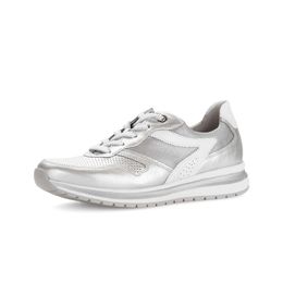 Sneaker Gabor "Sneaker low", Damen, Gr. 37, silber, Schuhe Sneaker
