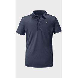 Sch&ouml;ffel Poloshirt SCH&Ouml;FFEL "CIRC Polo Shirt Tauron M", Herren, Gr. 54, blau (8820, blau), Oberstoff: 100% Polyester, V-Ausschnitt, Shirts Poloshirt