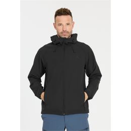 Softshelljacke WHISTLER "Kodie", Herren, Gr. 4XL, schwarz, 92% Polyester, 8% Elasthan, unifarben, normal, hoch geschlossener Ausschnitt, Jacken Softshelljacke, mit atmungsaktiver Funktion