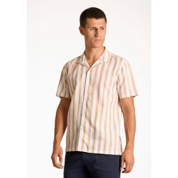 Leinenhemd LINDBERGH "Leinenhemd Relaxed Fit", Herren, Gr. L, Normalgr&ouml;&szlig;en, beige (sand), Obermaterial: 70% Baumwolle, 30% Leinen, Hemden