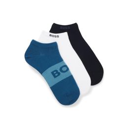 Sneakersocken BOSS "3P AS Logo CC", Herren, Gr. 39-42, bright blau 439, Baumwollmischung, Socken Sneakersocken