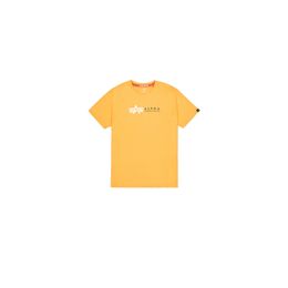 T-Shirt Alpha Industries "Alpha Label T-Shirt PP", Herren, Gr. XL, orange (tangerine), Obermaterial: 100% Baumwolle, Shirts T-Shirt