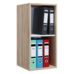 B&uuml;cherregal Vcm "Holz B&uuml;ro Regal B&uuml;cher Ordner Aktenregal Lona l 2f", braun (sonoma, eiche), B:35cm T:37cm, Regale, B&uuml;cherregal