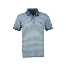 Poloshirt Lerros "Gestreiftes Poloshirt in Gro&szlig;en Gr&ouml;&szlig;en", Herren, Gr. 5XL, blau (crispy blau), 100% Baumwolle, ohne Ausschnitt, Shirts Poloshirt