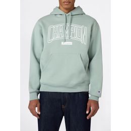 Kapuzensweatshirt Champion "COLLEGE Relax Fit Fleece Hoodie", Herren, Gr. M, ige, Obermaterial: 85% Baumwolle, 15% Polyester, normal, Rundhals, Sweatshirts Kapuzensweatshirt, mit Kordelverschluss, sportlicher Stil, Rundhalsausschnitt