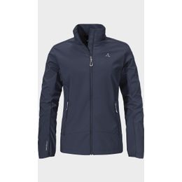 Sch&ouml;ffel Outdoorjacke SCH&Ouml;FFEL "Softshell Jk Style Mirusha WMS", Damen, Gr. 40, blau (8820, blau), Oberstoff: Aussenseite: 100% Polyester, Innenseite: 100% Polyester; (Membran: Thermoplastisches Polyurethan); Futter: 100% Polyester, regular fit, hoch geschlossener Ausschnitt, Jacken Outdoorjacke