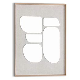 Wandbild Reinders "Organic Blocks", beige (farbe bild(er): beige), B:50cm H:70cm T:3cm, Bilder, Wandbild, Wohnzimmer - Beige - MDF - Abstrakt - 50x70 cm