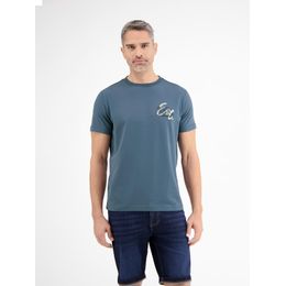 T-Shirt Lerros "Herren T-Shirt in weicher Jerseyqualit&auml;t", Herren, Gr. L, blau (crispy blau), 100% Baumwolle, Rundhals, Shirts T-Shirt