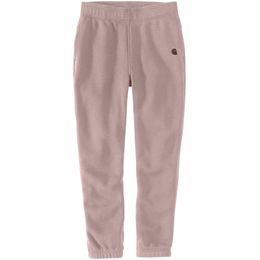 Arbeitsbundhose Carhartt "Sweatpant", Damen, Gr. XS, US, rosa (pastellrosa), Obermaterial: 50% Baumwolle CO. 50% Polyester PES., Hosen Arbeitsbundhose