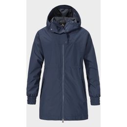 Sch&ouml;ffel Parka SCH&Ouml;FFEL "Parka Style Bohorok WMS", Damen, Gr. 40, blau (8820, blau), Oberstoff: 100% Polyester; (Membran: Thermoplastisches Polyurethan); Futter: 100% Polyester, relaxed fit, hoch geschlossener Ausschnitt, Jacken Parka
