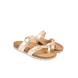 BABUNKERS Family Zehentrenner in Gold - 65% | Gr&ouml;&szlig;e 38 | Damen-sandalen
