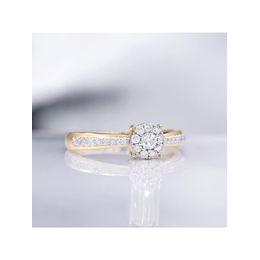 CARATELLI Gold-Ring "Principessa" mit Diamanten - 71% | Gr&ouml;&szlig;e 58 | Schmuck