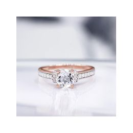 CARATELLI Ros&eacute;gold-Ring "Chera" mit Diamanten - 76% | Gr&ouml;&szlig;e 50 | Schmuck