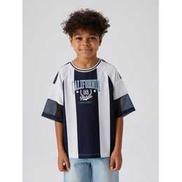 name it Shirt in Wei&szlig;/ Dunkelblau - 43% | Gr&ouml;&szlig;e 134/140 | Kinder-oberteile