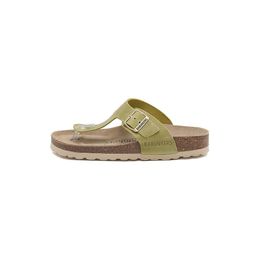 BABUNKERS Family Leder-Zehentrenner in Khaki - 52% | Gr&ouml;&szlig;e 42 | Damen-sandalen