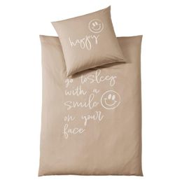 HEINE HOME Renforc&eacute;-Bettw&auml;sche-Set in Beige - 66% | Gr&ouml;&szlig;e 135x200 cm | Bettwaesche-bettwaren