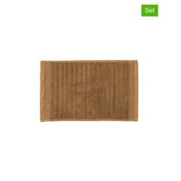 HNL 3er-Set: G&auml;stehandt&uuml;cher "Prestige" in Cognac - 74% | Gr&ouml;&szlig;e 30x50 cm | Badtextilien
