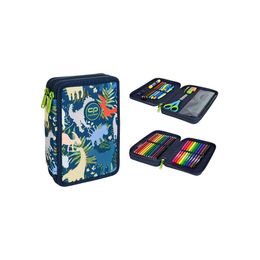CoolPack Federm&auml;ppchen "Dino Park" in Blau/ Bunt - (B)21 x (H)6 x (T)16 cm - 50% | Federmaeppchen