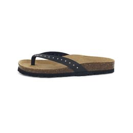 BABUNKERS Family Leder-Zehentrenner in Schwarz - 51% | Gr&ouml;&szlig;e 41 | Damen-sandalen