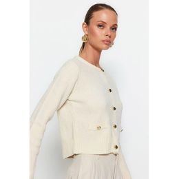 Trendyol Cardigan in Beige - 66% | Gr&ouml;&szlig;e L | Damen-pullover-cardigans