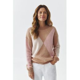 TATUUM Pullover in Hellbraun/ Rosa - 53% | Gr&ouml;&szlig;e L | Damen-pullover-cardigans